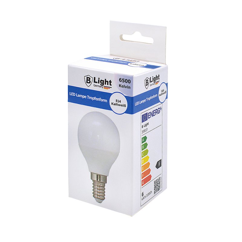 LED Lampe E-14 Tropfenform 6 Watt - kaltweiß (6500 K) - BAHAMA Warenv